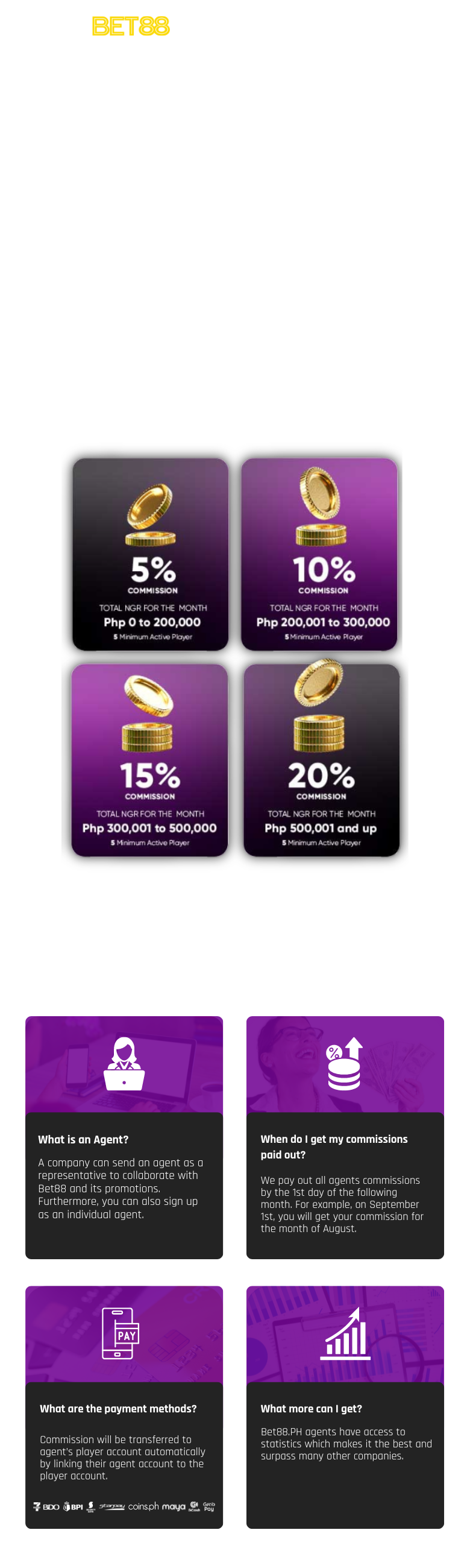 Agent and Affiliate Program | Bet88.ph